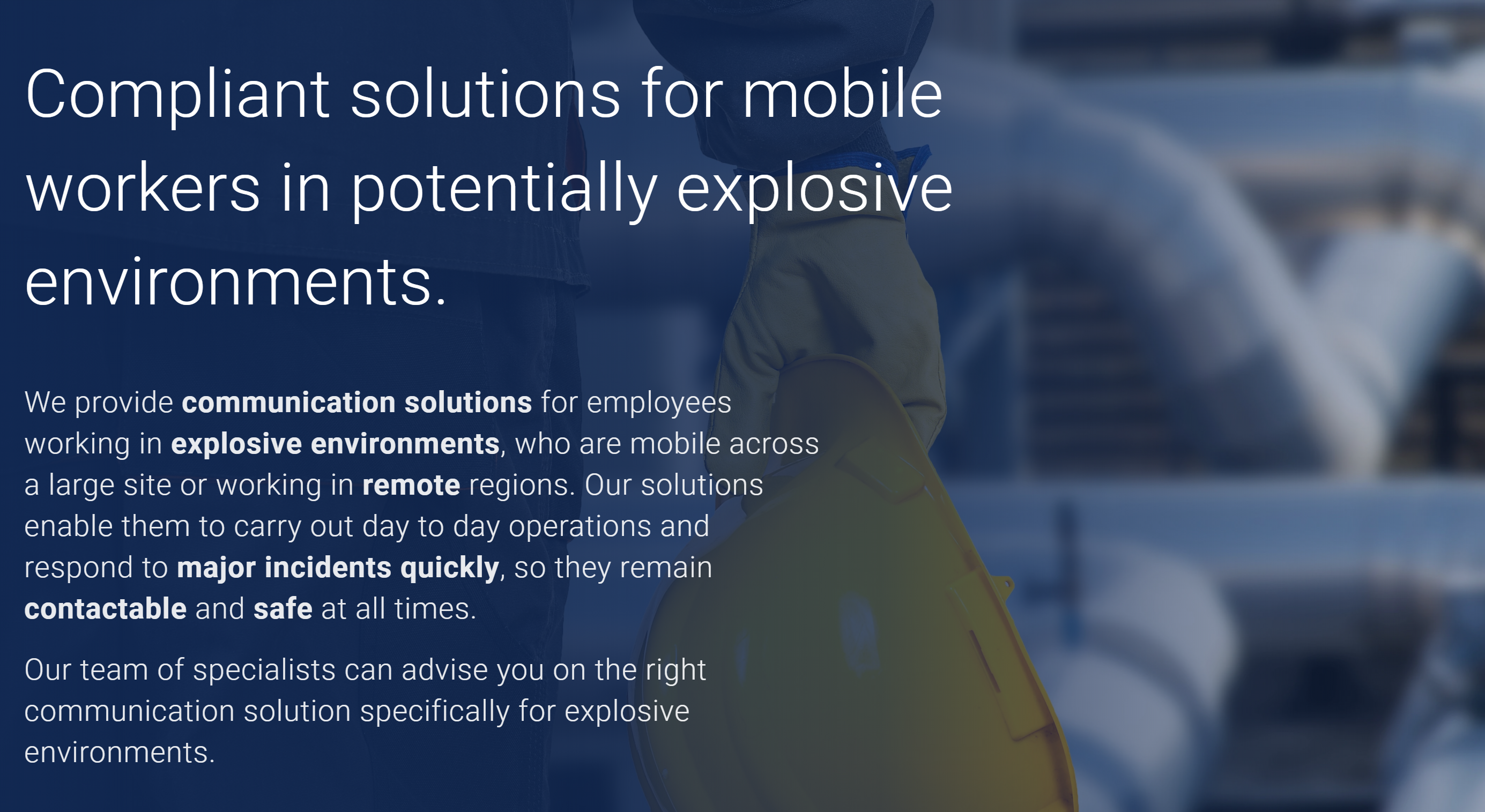 ATEX & Explosive Atmospheres - Mobile and lone workers solutions - ANT